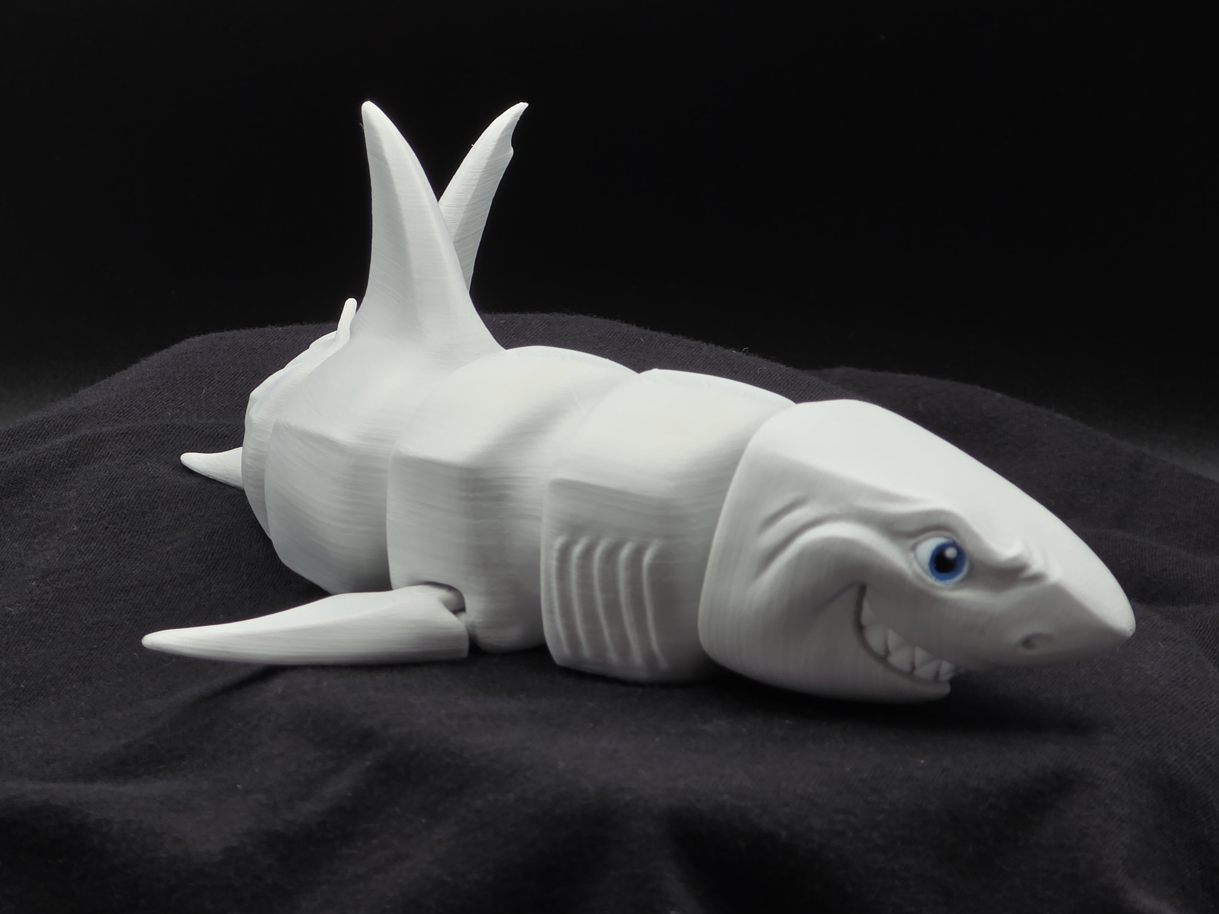 Articulated Great White Shark – 3D Printed Poseable Shark (10.5” Long ...